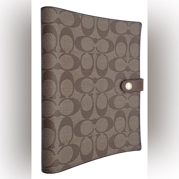 Coach | Accessories | Coach Brown Signature Coated Canvas And Smooth ...